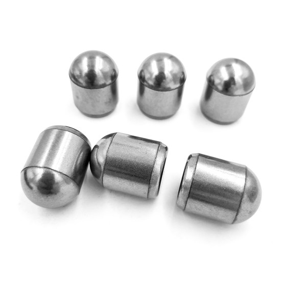 Tungsten carbide spherical buttons